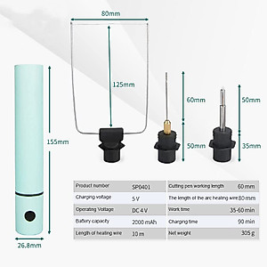 DC 4V Charging Multifunctional Foam Cutting Cutter Hot Knife Cordless Foam Soldering Iron Welding Ring Carving Tools EVA, EPS, XPS, KT Board Sponge
