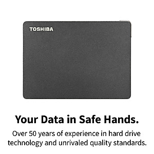 Toshiba 1TB Canvio Gaming - Portable External Hard Drive Compatible with Most PlayStation, Xbox and PC Consoles, USB 3.2. Gen 1 Technology, Black (HDTX110EK3AA)