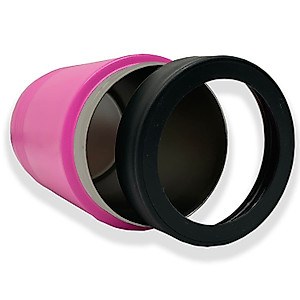 LaserGram Double Wall Insulated Beverage Can Holder, Boxer Woman, Personalized Engraving Included (Standard Can, Pink)