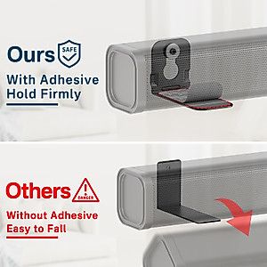 notiela Soundbar Mount Shelf for Samsung, Sony, LG, Vizio, Bose, Onn and More Soundbar Wall Mount Bracket - Sound Bar Mounts Under TV Mounting Bracket