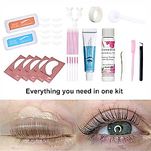 Milklear Lash Lift and Black Kit Easy to Use Brow Lamination Kit Quick Lifting Voluminous Coloring Complete Tools DIY or Salon Use Long Lasting No Irritaion…