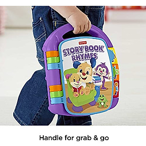 Fisher-Price Laugh & Learn Musical Baby Toy, Storybook Rhymes, Electronic Learning Book With Lights & Songs For Ages 6+ Months