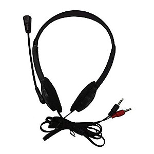 Baost Wired Over Ear Headphones with Microphone Foldable Headsets Wired Stereo Headset for 3.5mm PC Computer Laptop Random
