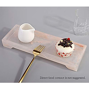 Lewondr Vanity Tray, Resin Decorative Tray Cosmetics Organizer Bathtub Bathroom Catchall Tray Countertop Closet Dresser Storage Tray for Arranging Perfume Jewelry Toiletry Makeup Brushes - Ink Pink