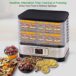 Food Dehydrator Machine, Fruit Dehydrators with 8-Trays, Digital Timer and Temperature Control(95ºF-158ºF) for Food, Jerky, Meat, Fruit, Herbs and Vegetable, 400 Watt, BPA Free
