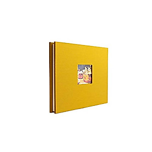 Kolo Newport 8.5" x 11" Refillable Scrapbook, Ideal for Wedding Albums and Baby Books, Indian Yellow