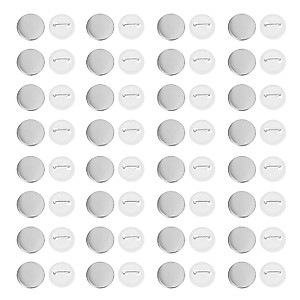 SEWACC 100 Sets Transfer Blank Badge Button Pin Supplies Metal Round Button Parts Large Pin Button Badge Button Badge Parts Badge Making Supplies Labels Badge Craft Jewelry Photo Alloy