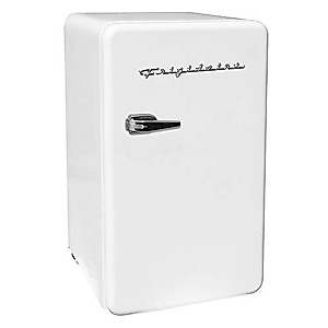 FRIGIDAIRE EFR372-WHITE 3.2 Cu Ft White Retro Compact Rounded Corner Premium Mini Fridge