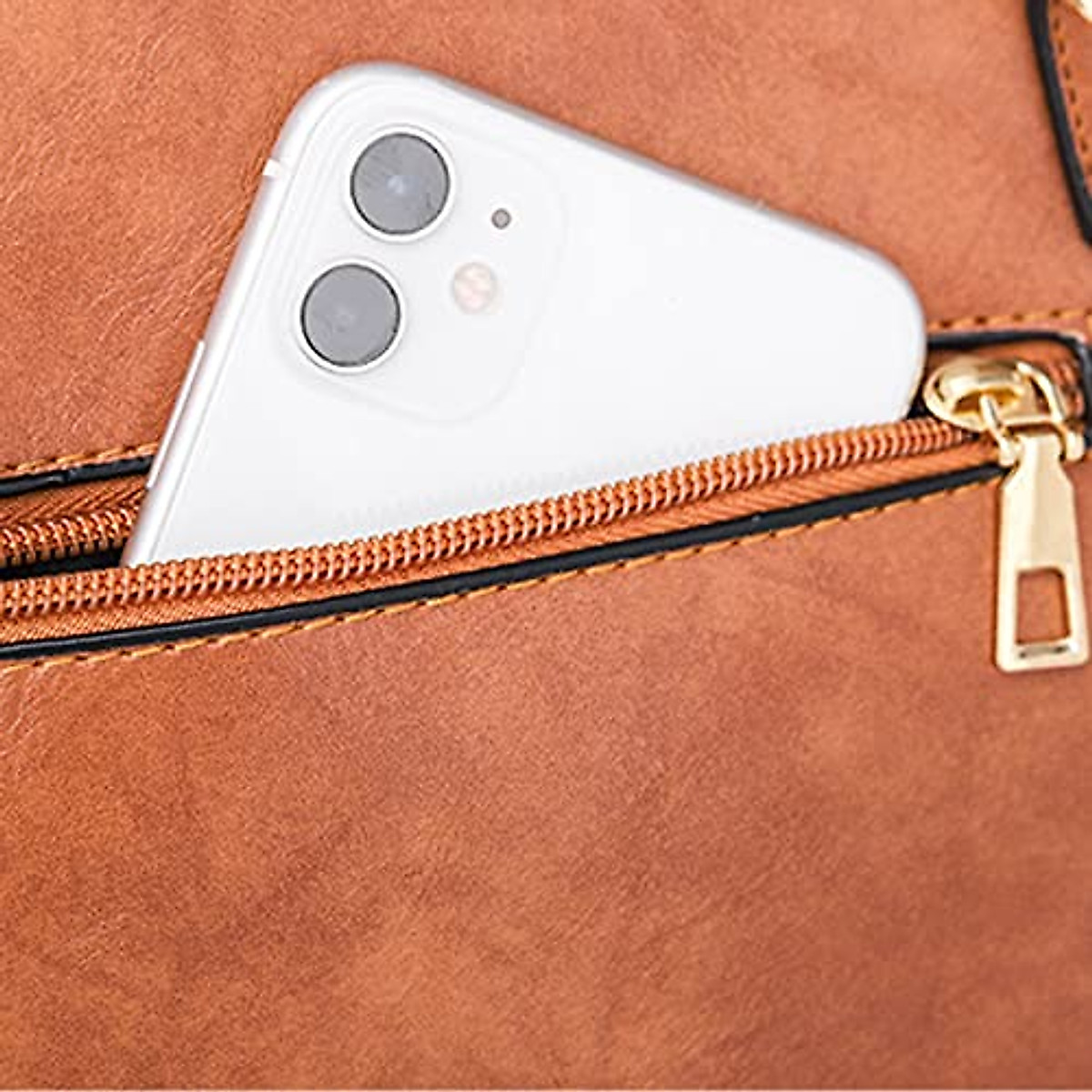 Crossbody Bags for Women Casual Fashion Shoulder Bag Messenger Bags Retro Solid Color Metal Buckle Fringe Shoulder Bag