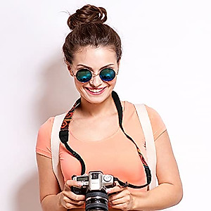 Saintrygo 4 Pieces Woven Vintage Camera Strap for All DSLR SLR Camera Universal Neck Shoulder Strap for Men Women Photographers, 4 Styles