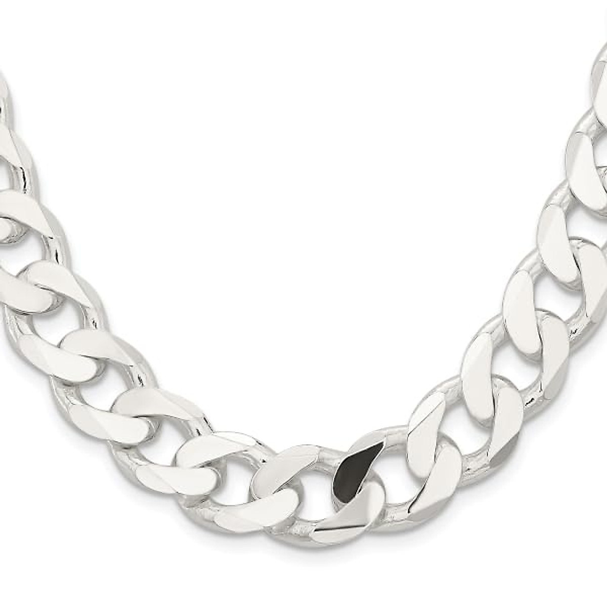 IceCarats 925 Sterling Silver 14.5mm Curb Link Chain Necklace 22 inch