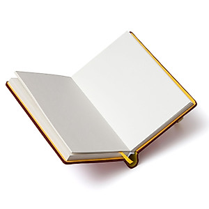 Fdesign A7 Mini Notebook Set, 4 Pack, Pocket Notebook, Thermo Leather Hard Cover, 2.9" x 4.1", 96 Sheets, 80 gr ivory plain papers, 4 Colors (red+black+pink+blue)