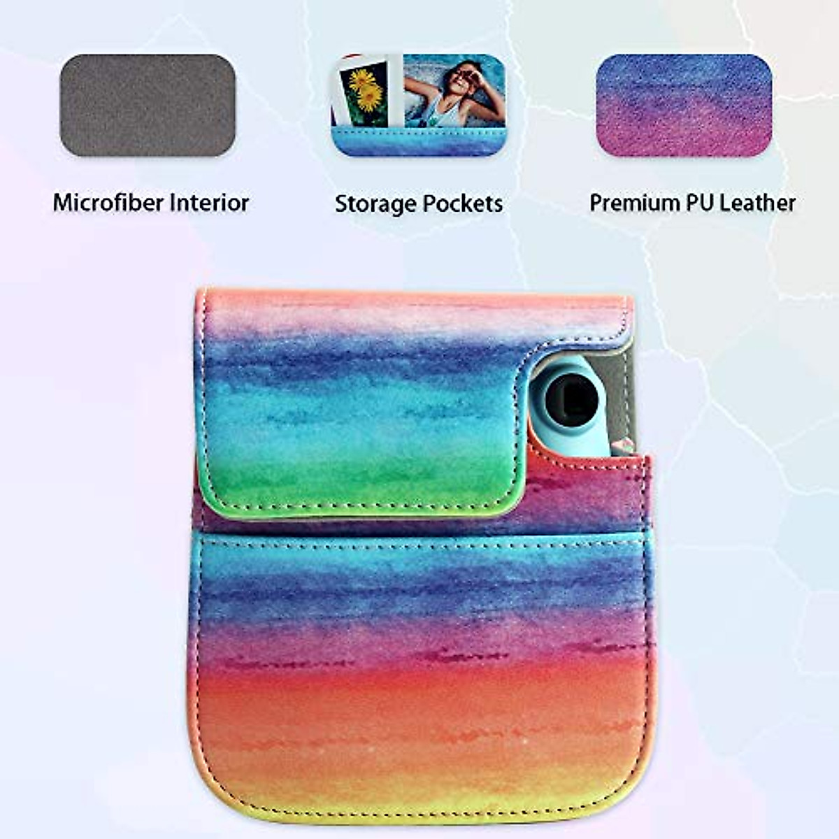 CELION Camera Case for Fujifilm Instax Mini 11 Instant Camera (Rainbow)