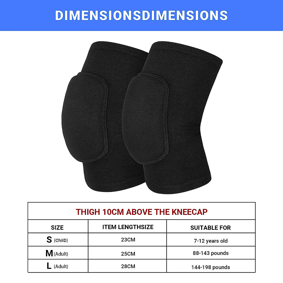 JMOKA Non-Slip Knee Brace Soft Knee Pads Breathable Knee Sleeve Knee Pads Volleyball Knee Pads Dance Knee Pads,Yoga Knee Pads Basketball Knee Pads Knee Guard Sports Knee Pads Knee Support (L)