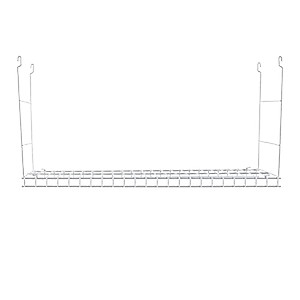 Rubbermaid Universal Closet 24 Inch Long Durable Steel Custom Wire Hanging Added Storage Shelf Accessory, White (2 Pack)