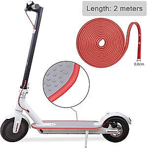 Chuancheng 4 Pack Silicone 3D Printed Protector Waterproof Accessory Kit for Xiaomi M365 / M365 Pro Electric Scooter Include 1 Dashboard Cover, 1 Anti-Collision Strip, 1 Line Pipe, 1 Hook Cover