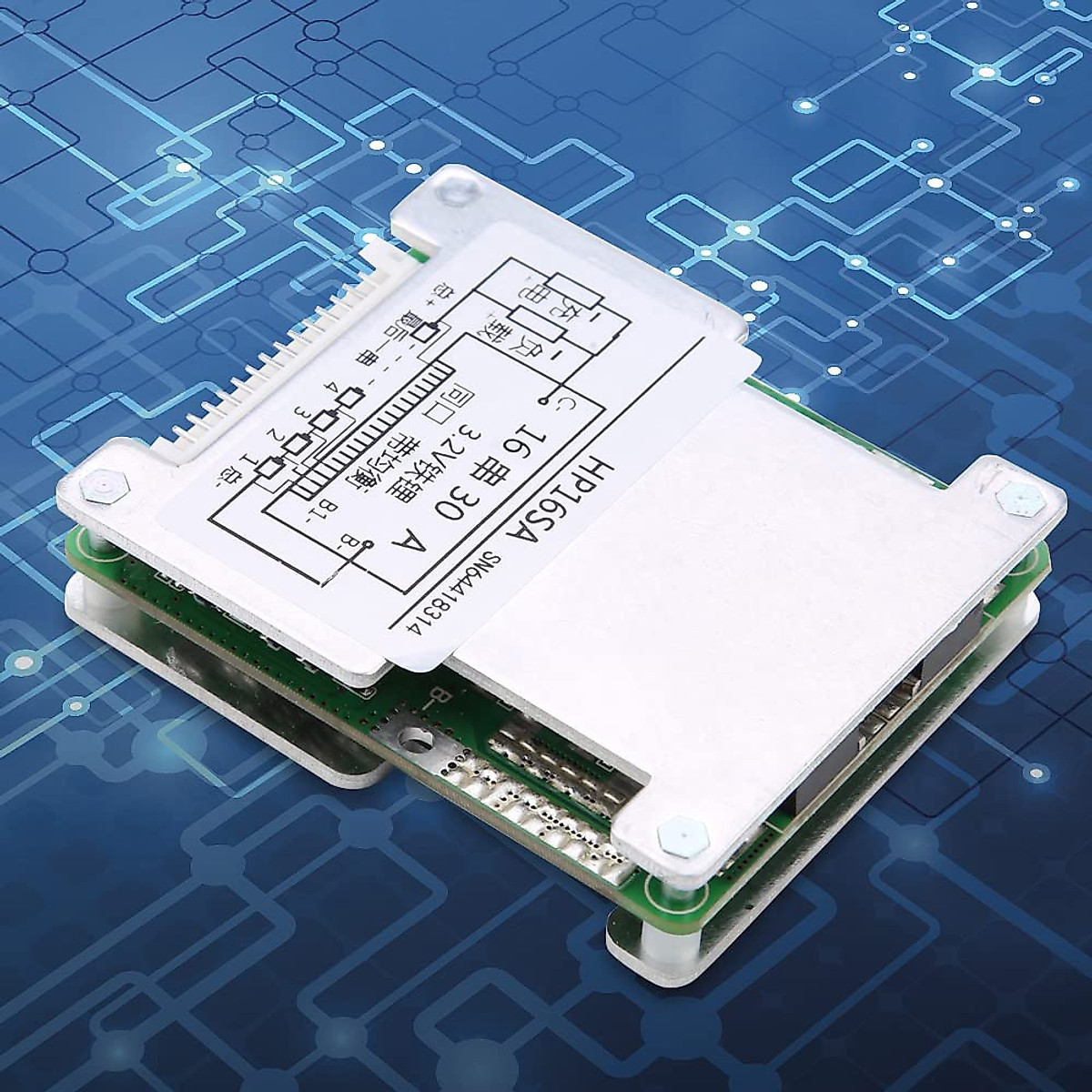 16S Lithium Battery Board, Battery Balance Board with Aluminum Heatsink(16 Strings 3.2V 30A Same Port Equalization)