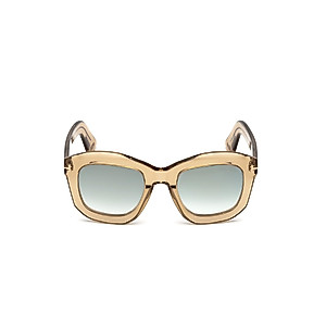 Tom Ford Square Sunglasses TF582 Julia-02 45P Transparent Champagne 50mm FT0582