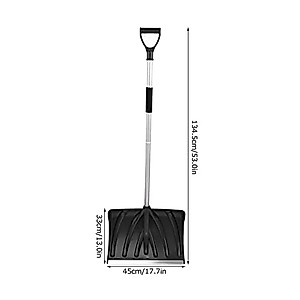 Snow Shovel, Portable Snow Shovel for Driveway Detachable Snow Pusher Aluminium Alloy Lightweight Snowmobile Shovel for Car Outdoor Camping and Garden
