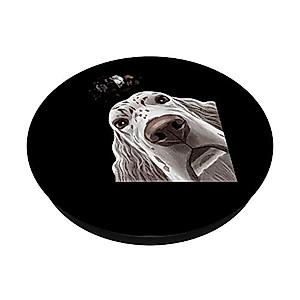 Funny Curious Dog English Setter PopSockets Swappable PopGrip
