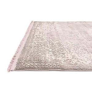 Unique Loom Traditional Classic Intricate Design with Distressed Vintage Detail, Area Rug, 3 ft 3 in x 5 ft 3 in, Purple/Ivory