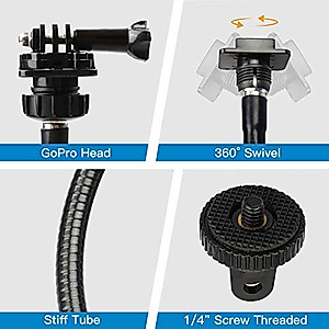 Pipishell Webcam Mount - Flexible Desk Stand Clamp Gooseneck Stand for Logitech Webcam C930e,C930,C920, C922x,C922, Brio 4K, C925e,C615