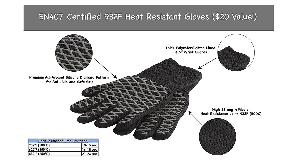 PitMaster King Cast Iron Pizza Stone 4-Pk Kit for Perfect Crusts