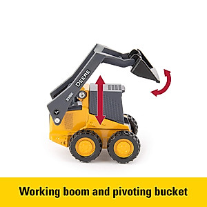 John Deere ERTL Iron Die-Cast Replicas - Includes John Deere Tractor, Gator, and Skid Steer Farm Toys with Collectible Display Box - John Deere Tractor Toys - 3 Inch, Green, 3 Count