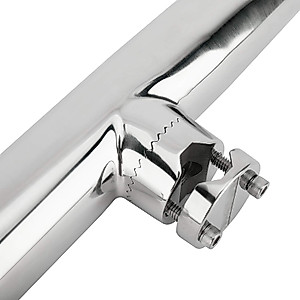 YaeMarine 4Pcs Boat Fishing Rod Holder Stainless Tournament Style Clamp on Fishing Rod Holder for Rails 1" to 1-1/4" Rail Mount Rod Holder