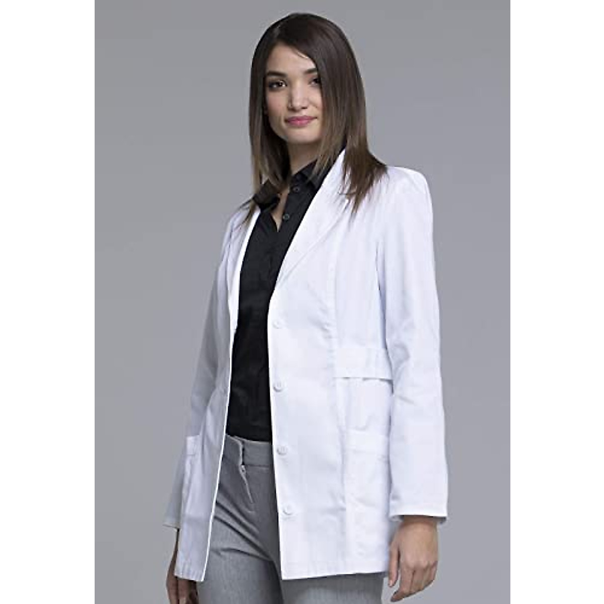 Cherokee 30" Twill Lab Coat, Consultation Coat, White Lab Coats for Women 2316, M, White