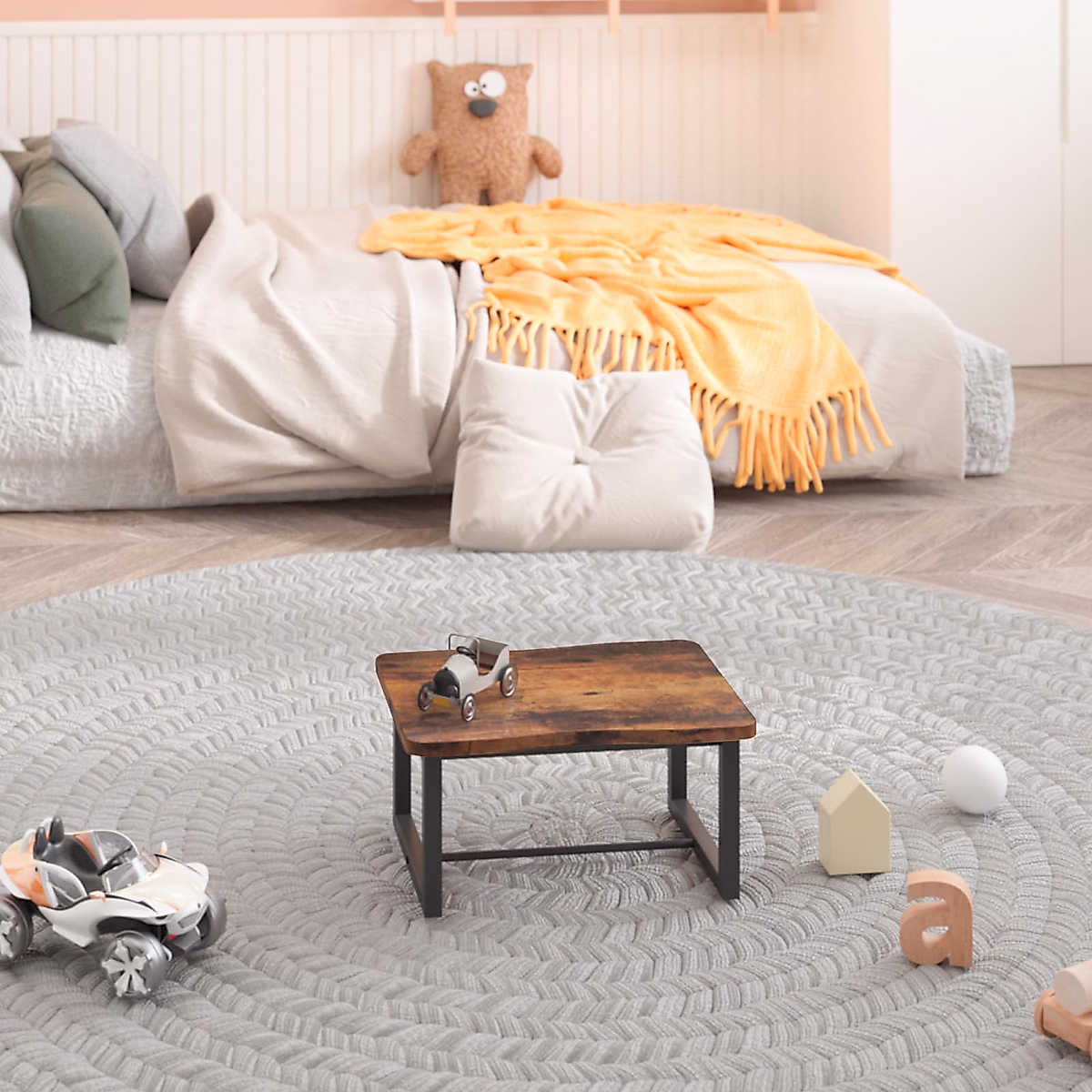 Itsst Wooden Step Stool,Stepping Stool for Adult & Kids，Wood One Step for Kitchen, Bedroom, Living Room, Bathroom Hold up to 500lbs