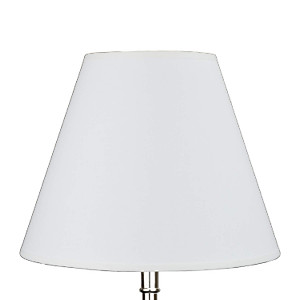 FenchelShades.com Lampshade 5" Top Diameter x 10" Bottom Diameter x 8" Slant Height with Clip-On Attachment for Standard Edison-Style Lightbulb (Linen White with Binding Tape)