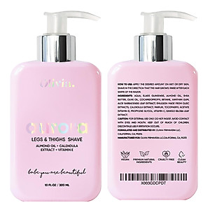 Olivia Beauty Legs & Thigh Relief After Shave Gel - Women Razor Bump Treatment & Ingrown Hair Relief, Soothing Shaving Gel - Vitamin E, Calendula Oil & Aloe Vera - Prevents Razor Burn - 10fl oz