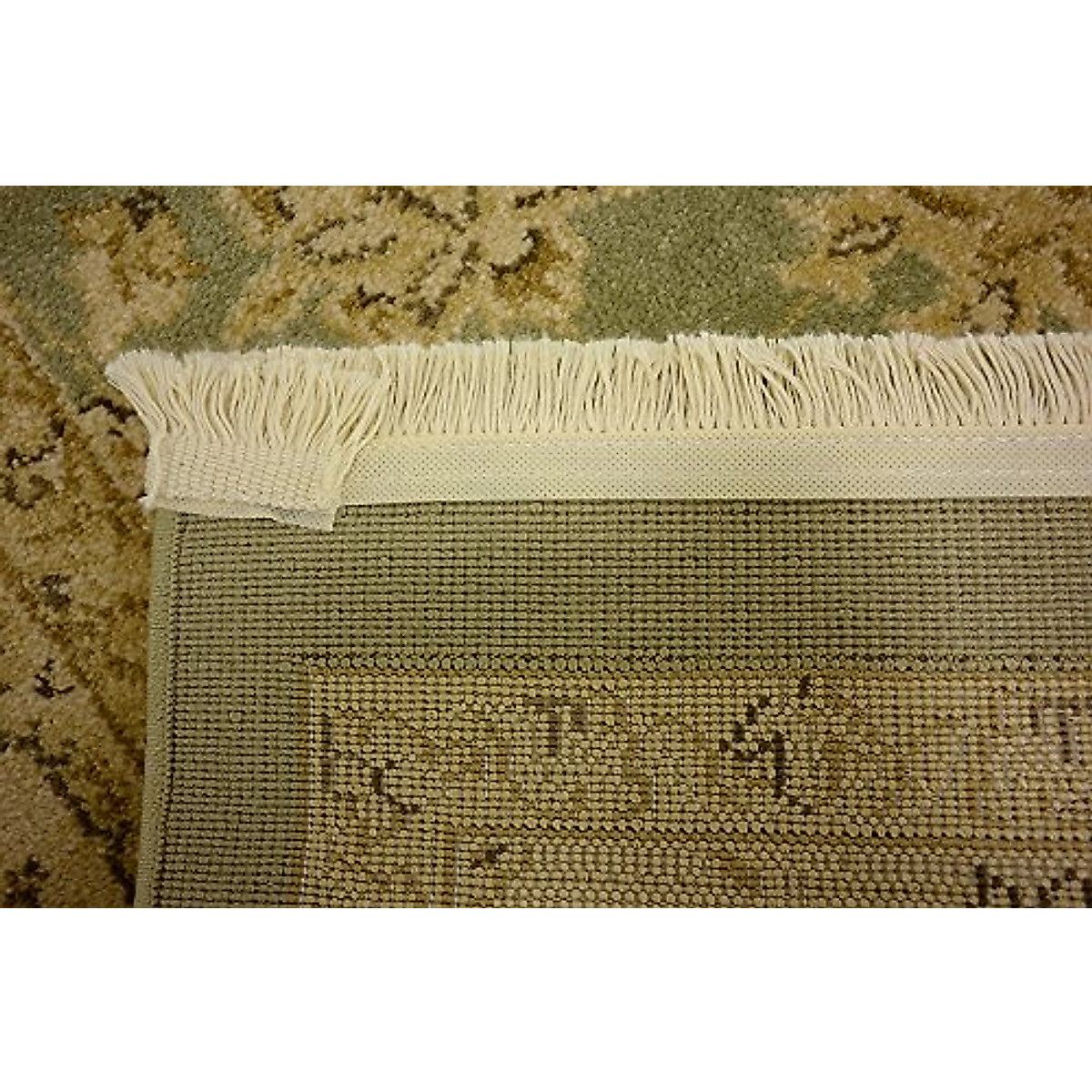 Unique Loom Edinburgh Collection Classic Oriental Traditional French Floral Country Inspired Design Area Rug, 5' 1" x 8' Rectangle, Light Green/Cream