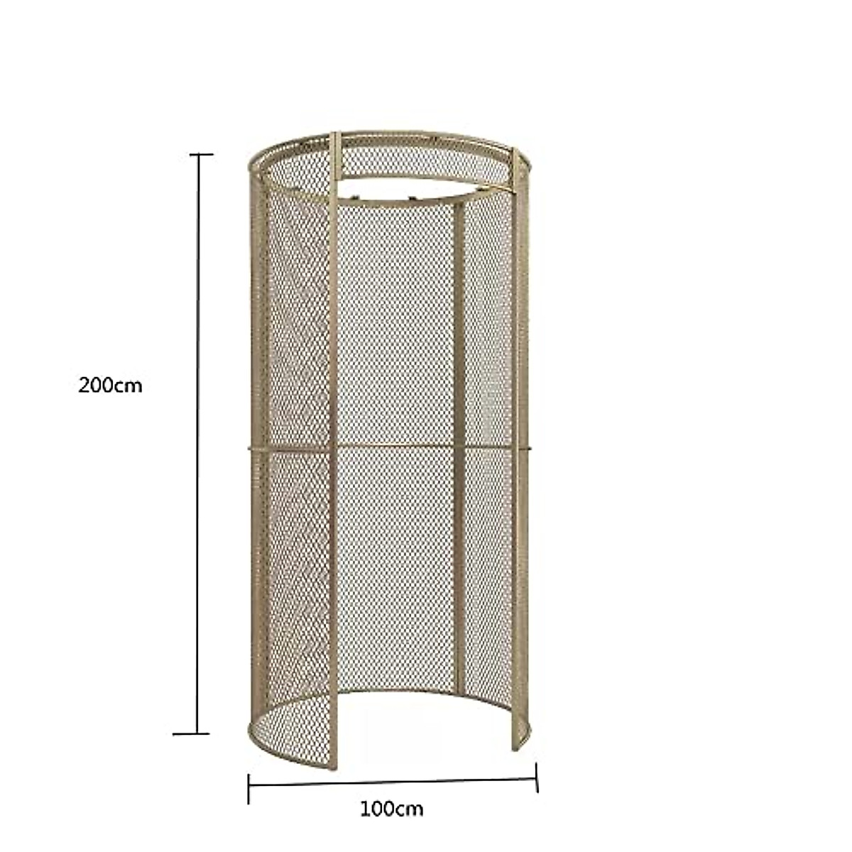 Clothing Store Fitting Room Frame, Portable Temporary Mobile Privacy Protection Dressing Room, Foldable Mall Simple Changing Room and Display Rack, 200x100cm (White Frame)
