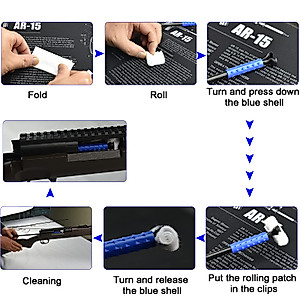 Gun Cleaning one Piece Long Rod kit 2 Carbon Fiber rods (4,5mm) 36" Long with 2 Plastic Chamber Cleaning rods Packed in one Tube bore Friendly…