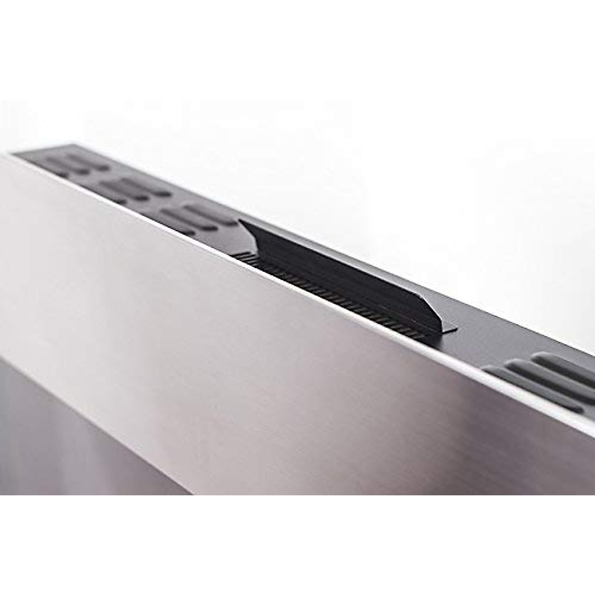 Touchstone 80026 - Stainless Electric Fireplace - (Stainless) - 50 Inch Wide - On-Wall Hanging - Log & Crystal Included - 5 Flame Settings - Realistic Flame - 1500/750W - Timer & Remote