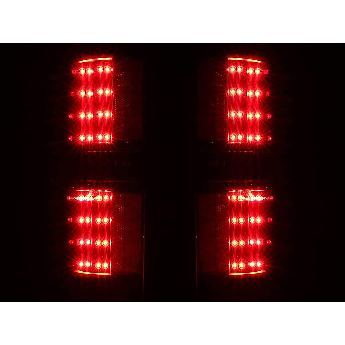 AmeriLite Black LED Replacement Brake Tail Lights Set For 09-14 Ford F-150 - Passenger and Driver Side