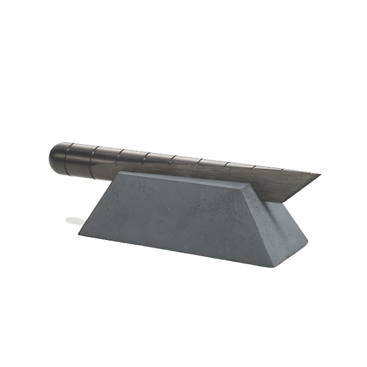 Craighill Desk Plinth Knife Holder - Handmade Cast Concrete Knife Display Stand, Home Office Decor, Sculptural Design, Artisan Craftsmanship, 4 oz - Slate