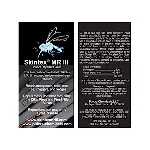 InsectGuard - Permethrin Treated Mosquitoes, Flies, Ticks & More Insect Repellent Size Adjustable Fabric Belt (Black) One Size Fits All!
