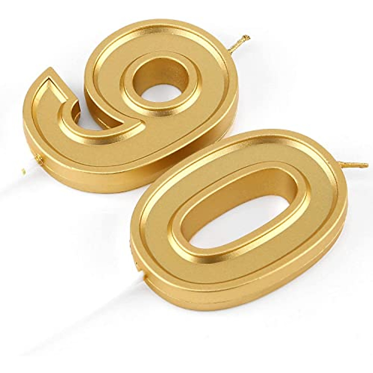 LUTER 2.76 Inches Large Birthday Candles Gold Glitter Birthday Cake Candles Number Candles Cake Topper Decoration for Wedding Party Kids Adults, Number 90