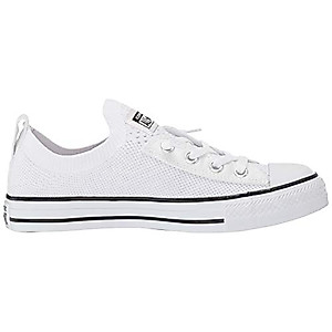 Converse Women's Women's Chuck Taylor All Star Shoreline Knit Slip On Shoe, White/Black/White, 9 M US