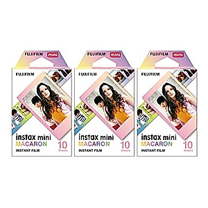 Fujifilm Instax Mini Macaron Instant Film Bundle (10 Exposures, 3-Pack) (3 Items)
