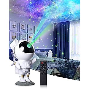 JCC Astronaut Galaxy Projector, Astronaut Space Star Light Projector for Kids, 360° Adjustable Starry Night Light Projector for Bedroom with Timer and Remote, Christmas Birthday Best Gift for Children