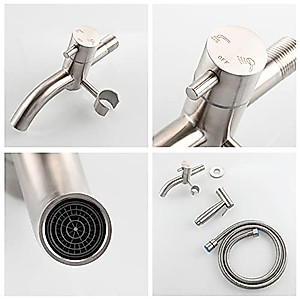 MINJING Bidet Sprayer Brushed, High Pressure Bathroom Hand Sprayer Kit, 2 Modes Sprayer, Stainless Steel Bidet Sprayer for Toilet, Cold Water Bidet Faucet