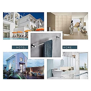 Towel BAR Rack Towel Rack Wall Mounted Single Towel Storage Rack Towel Bar,Copper Round Towel Rod for Bathroom or Kitchen,Polished Chrome Finish Towel Storage Shelf Bathroom Hardware/50Cm (Size : 20C