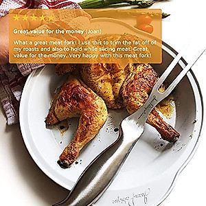 Carving Fork/Meat Fork, 6" made from Stainless Steel With a Comfortable Ergonomic Handle - Chopaholic by Jean Patrique