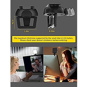 NexiGo Glow Light for Streamers, Enhanced Video Conference Lighting Kit with Webcam Style Clip, Built-in Battery, Dimmable & Rechargeable, for Streaming, Photography, Vlogging