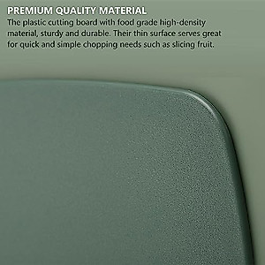 Cutting Boards for Kitchen,Plastic Cutting Board Set of 3, Thick Chopping Boards for Meat, Veggies, Fruits, with Easy Grip Handle,Dishwasher Safe (Green, 3Pcs)