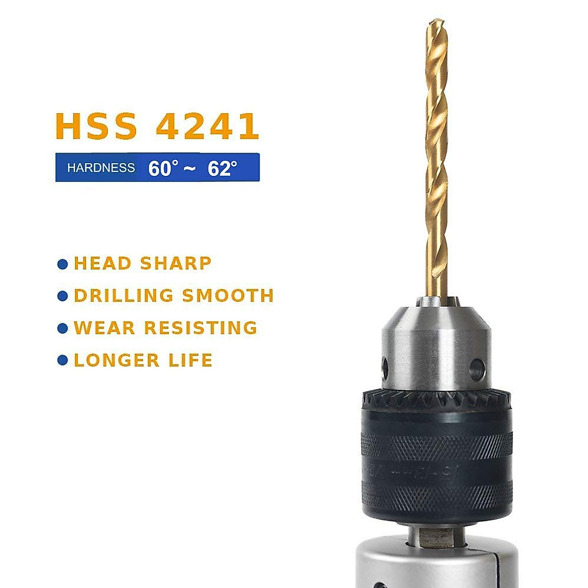 10PCS,11/32", Titanium Coated Twist Drill Bits